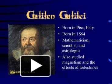 Galileo Galilei presentation | free to view