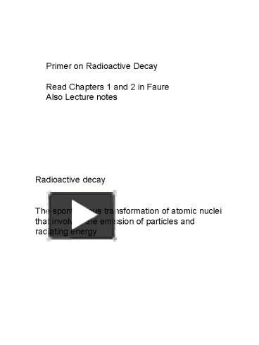 Radioactive decay presentation | free to download