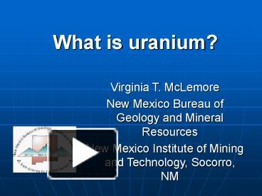 What is uranium presentation | free to view
