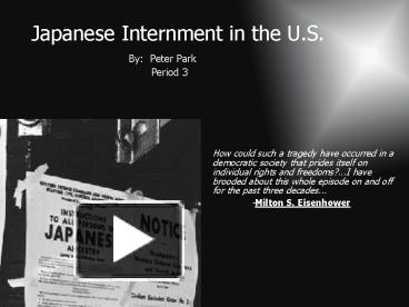 Japanese Internment in the U.S. presentation | free to view