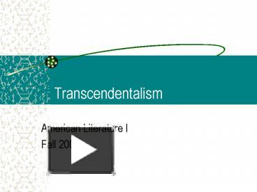 PPT – Transcendentalism PowerPoint presentation | free to view - id ...