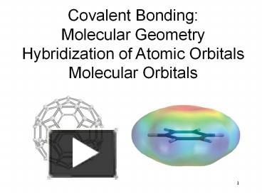 Covalent Bonding: Molecular Geometry presentation | free to download