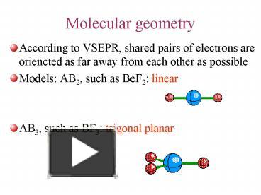 Molecular geometry presentation | free to view