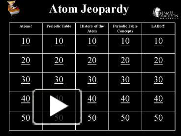 PPT – Atom Jeopardy PowerPoint presentation | free to view - id: 124747 ...