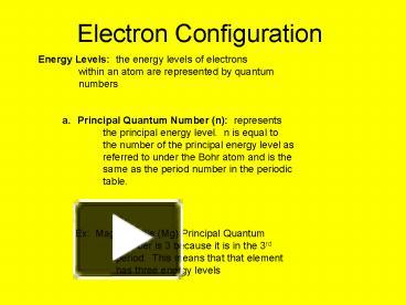 Electron Configuration presentation | free to view