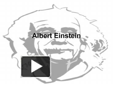 Albert Einstein presentation | free to download