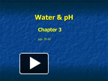 PPT – Water PowerPoint presentation | free to download - id: 125c41-M2JlO