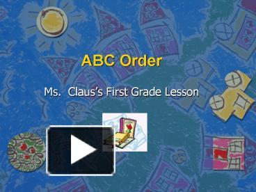 ABC Order presentation | free to view