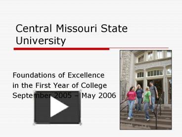 PPT – Central Missouri State University PowerPoint presentation | free ...