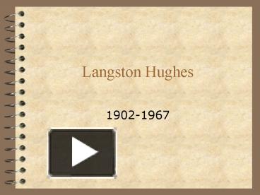 Langston Hughes presentation | free to view
