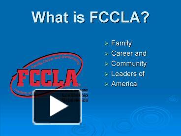What is FCCLA presentation | free to view