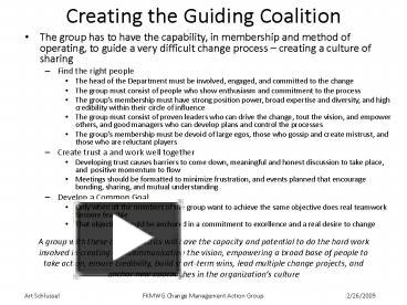 Creating the Guiding Coalition presentation | free to view