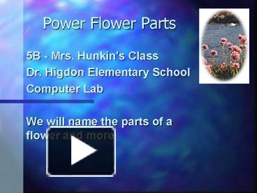 Power Flower Parts presentation | free to view
