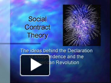 Social Contract Theory presentation | free to view