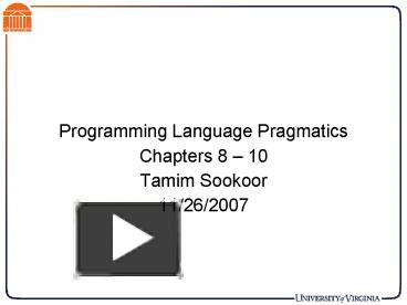 Programming Language Pragmatics presentation | free to view