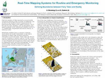 RealTime Mapping Systems for Routine and Emergency Monitoring presentation | free to view