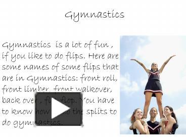 Gymnastics presentation | free to view