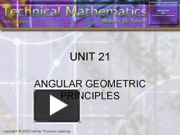 ANGULAR GEOMETRIC PRINCIPLES presentation | free to view
