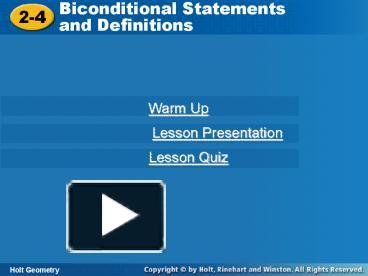 Biconditional Statements presentation | free to view