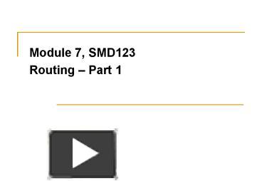 PPT – Module 7, SMD123 PowerPoint presentation | free to view - id: 12c9e2-YmFlZ