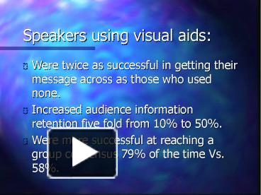Speakers using visual aids: presentation | free to download