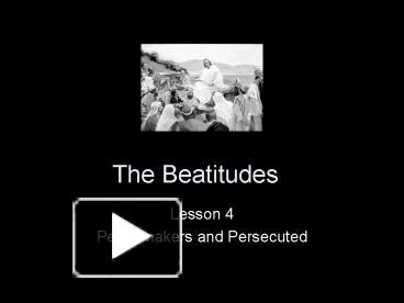 The Beatitudes presentation | free to view