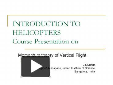 INTRODUCTION TO HELICOPTERS Course Presentation on presentation | free ...