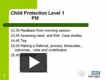 PPT – Child Protection Level 1 PM PowerPoint presentation | free to ...