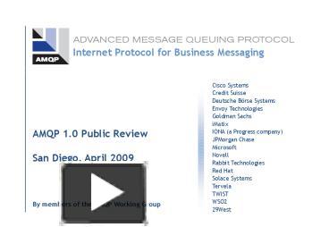 PPT – AMQP PowerPoint presentation | free to view - id: 12d7d9-MmZlM