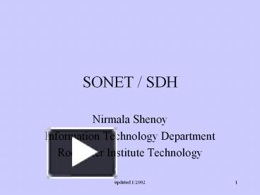 PPT – SONET / SDH PowerPoint presentation | free to download - id: 12d95c-N2NkY