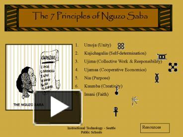 PPT – The 7 Principles of Nguzo Saba PowerPoint presentation | free to ...