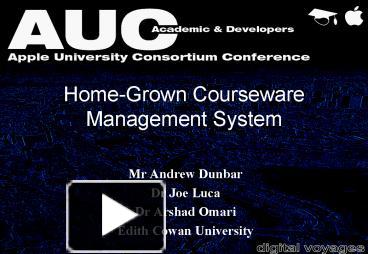 PPT – HomeGrown Courseware Management System PowerPoint presentation | free to view - id: 12e76e ...