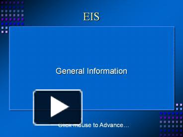EIS presentation | free to view