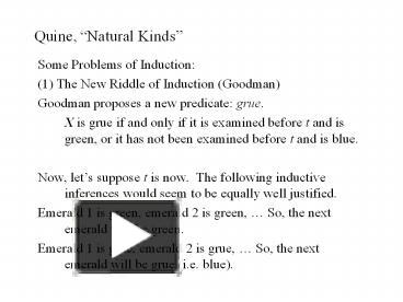 Quine, presentation | free to download