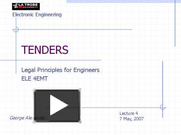 TENDERS presentation | free to view