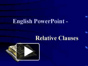 Relative Clauses presentation | free to view
