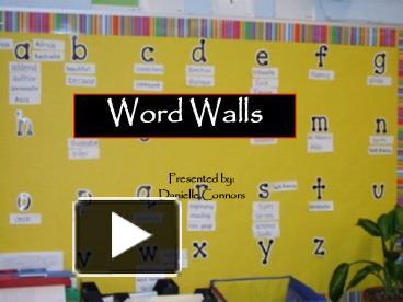 Word Walls presentation | free to view