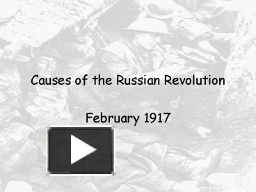 Causes of the Russian Revolution presentation | free to view
