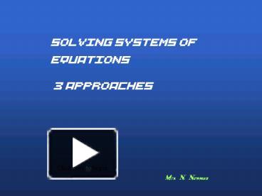Solving Systems of Equations presentation | free to view