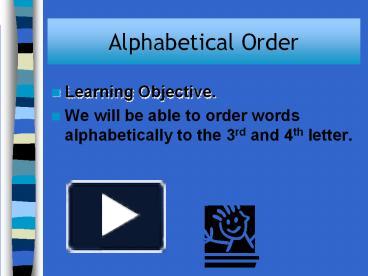 Alphabetical Order presentation | free to view
