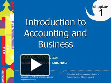 Introduction to Accounting and Business presentation | free to view