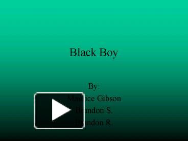 Black Boy presentation | free to download