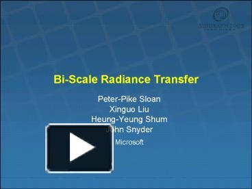 BiScale Radiance Transfer presentation | free to download
