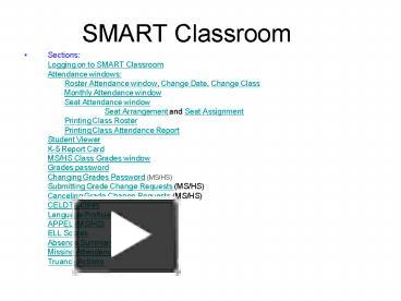 SMART Classroom presentation | free to view