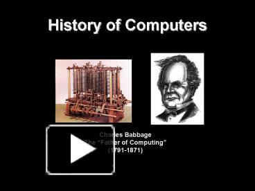 History of Computers presentation | free to view