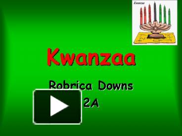 Kwanzaa presentation | free to view