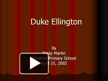 Duke Ellington presentation | free to download