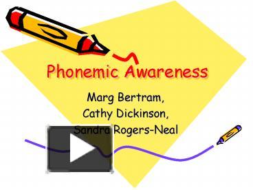 Phonemic Awareness presentation | free to view