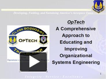 OpTech presentation | free to view