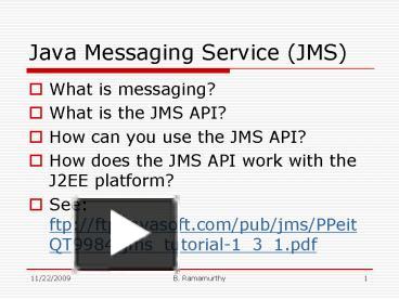 Java Messaging Service JMS presentation | free to download